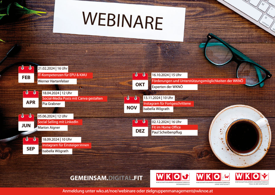 Webinare von Frau in der Wirtschaft - WKO