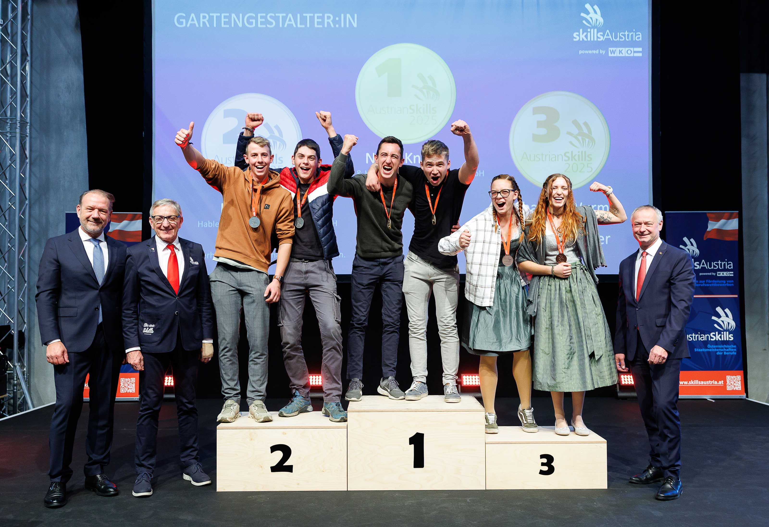 AustrianSkills 2025: Noah Knapp und Simon Berner sind Staatsmeister im Beruf Gartengestaltung - WKO