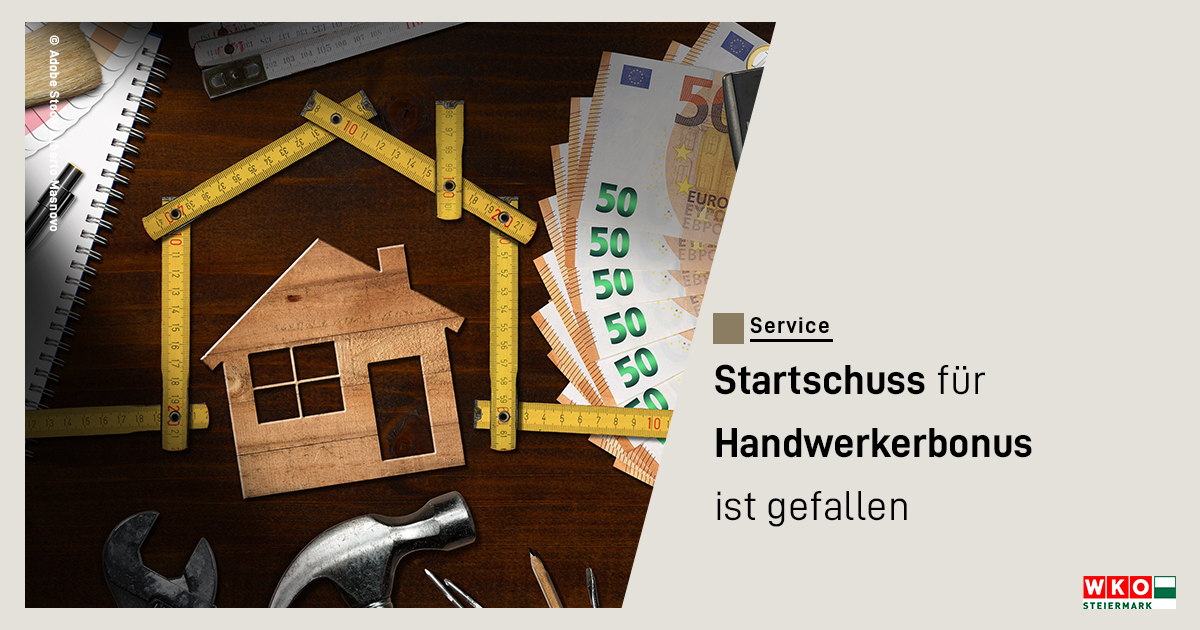 Startschuss für Handwerkerbonus ist gefallen - WKO