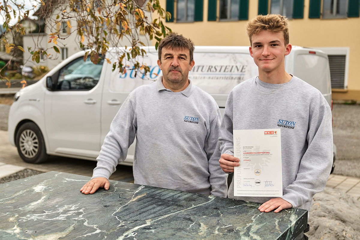 Neuer Steinmetzgeselle bei Suton Natursteine in Lustenau - WKO
